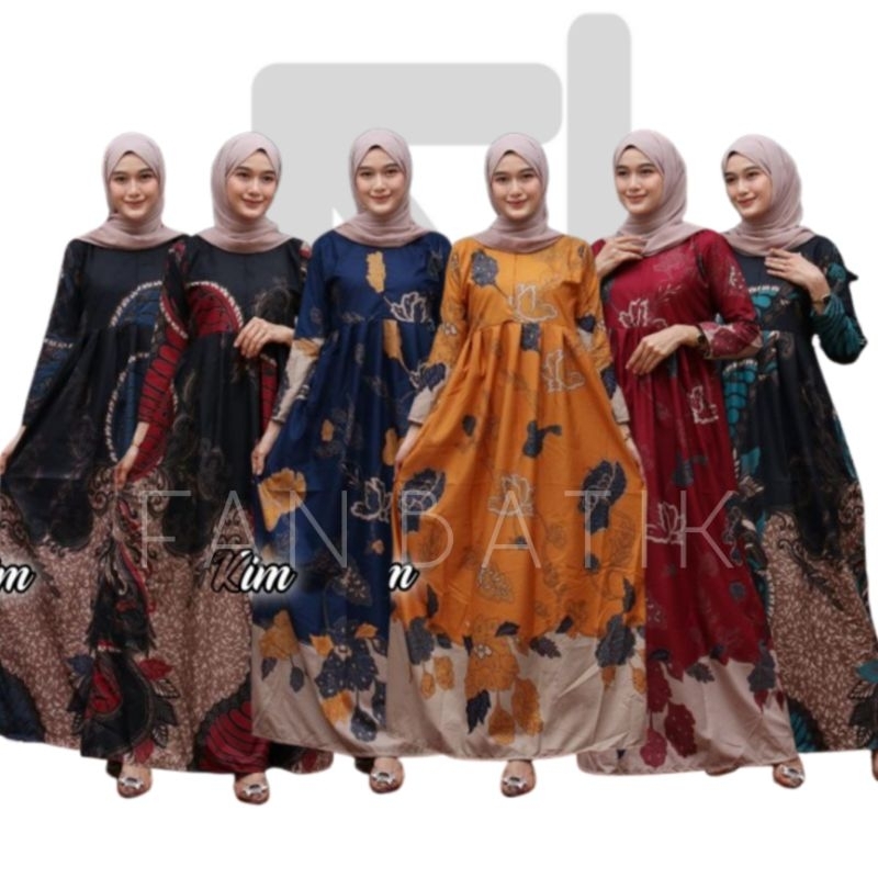 Jual Fanbatik - GAMIS BATIK SRIWEDARI MAXI BUMIL/BUSUI KATUN SOGAN LADY CRUSH SIMPLE BATIK ABADI ...
