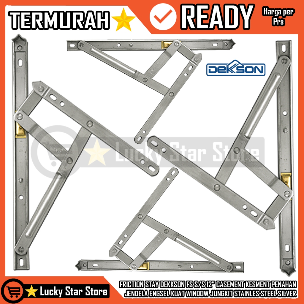 Jual FRICTION STAY DEKKSON FS S/S 12” CASEMENT KESMENT PENAHAN JENDELA ...