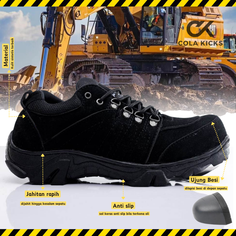 Jual Sepatu Safety Pria Boots Ujung Besi Safety Shoes Boot Tactical ...