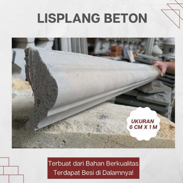 Jual Lisplang beton 7 cm x 1 m | lisplang minimalis, lisplang, lisplang ...