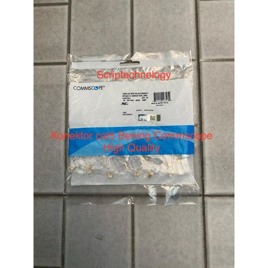 Jual Konektor Rj45 Cat5e Commscope Connector UTP Cat5 Isi 50pcs ...