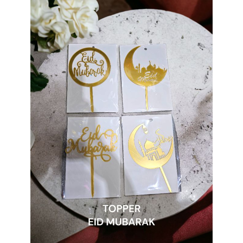Jual TOPPER CAKE AKRILIK IDUL FITRI/HARI RAYA LEBARAN | Shopee Indonesia