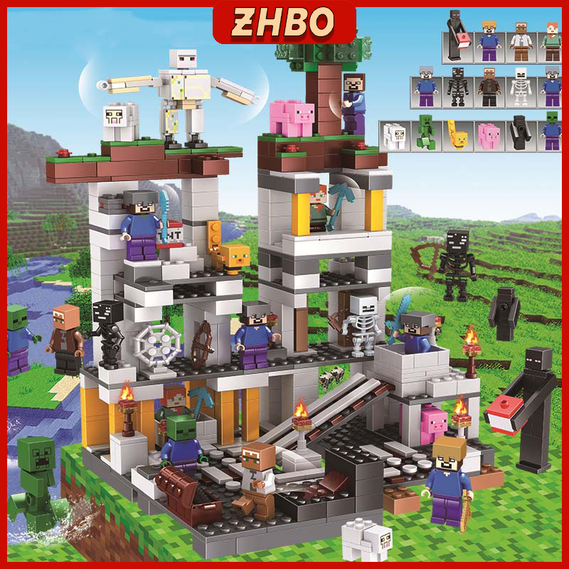 Jual Zhbo Mainan Balok Susun Diy Mainan Minicraft Minecraft Besar My ...