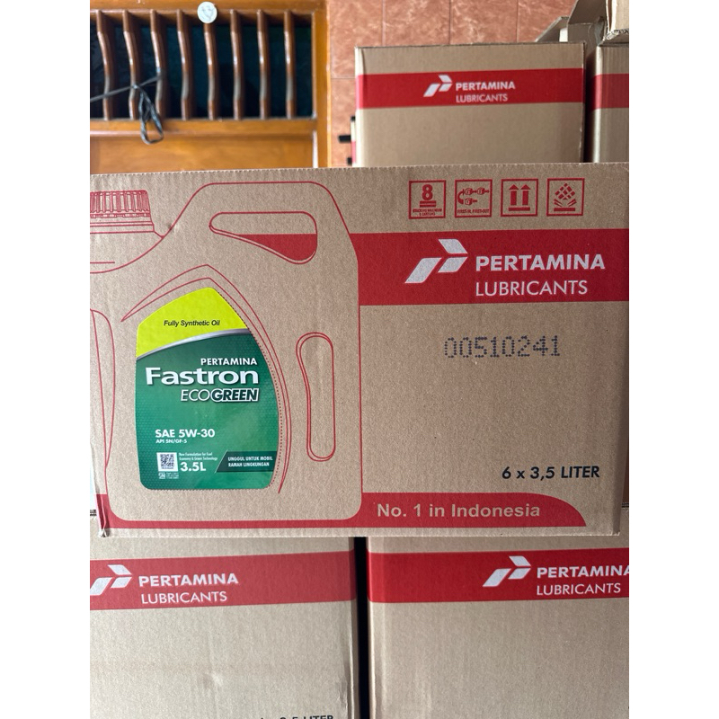 Jual Fastron Eco Green SAE 5W-30 1 dus (6 galon) 3.5 liter | Shopee ...