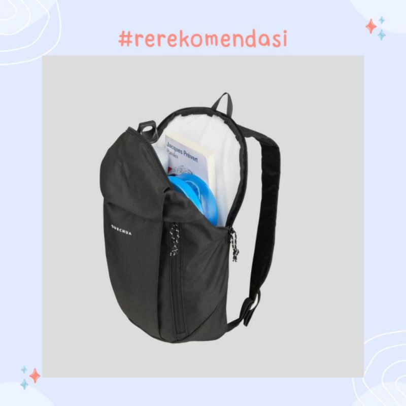Jual Decathlon Quechua Backpack 10L - Black | Shopee Indonesia