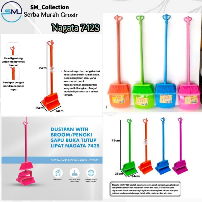 Jual Serokan Sampah/Pengki Sampah/Sekop/Serok sampah Plastik/Serok sampah Nagata 742-S | Shopee ...