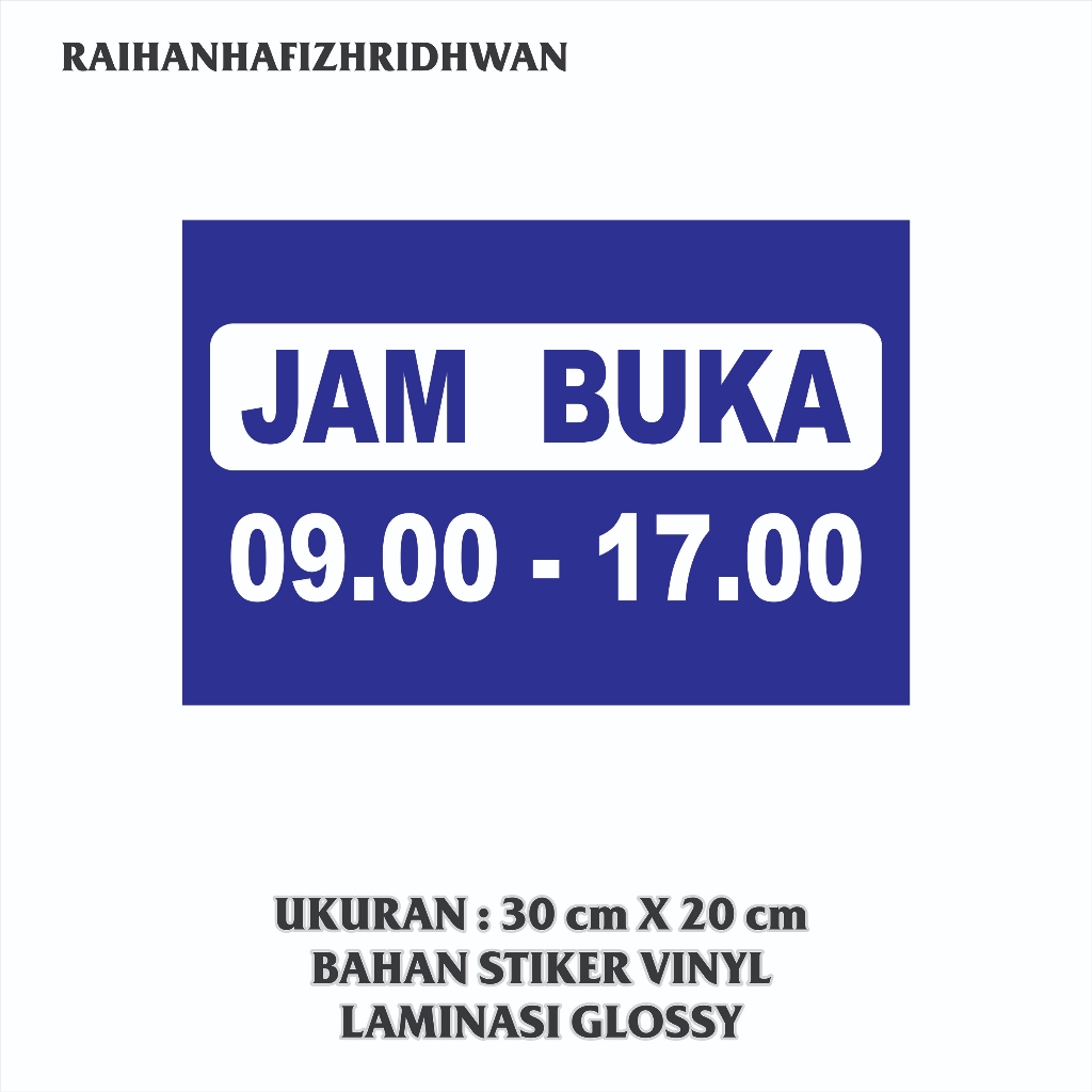 Jual STIKER VINYL JAM BUKA BISA CUSTOM | Shopee Indonesia
