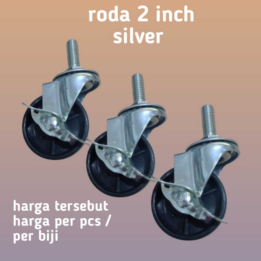 Jual roda HP & SILVER Castor baut per pcs , roda kastor,roda lemari ...