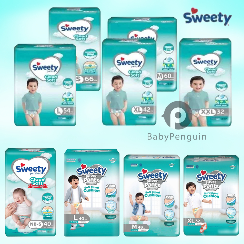 Jual SWEETY SILVER PANTS JUMBO PACK [S66 / M60 / L54 / XL42 / XXL32 / M46 / L40 / XL32] | Shopee ...