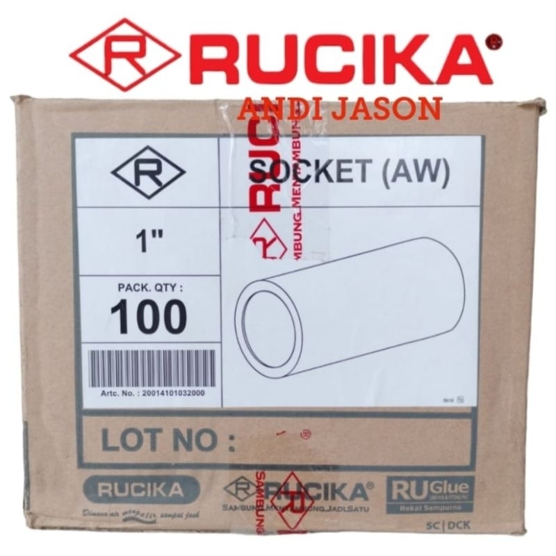 Jual 1 KOTAK 100 PCS SOCKET AW TEBAL 1" INCI RUCIKA SOK SOKET 1" INCI ...