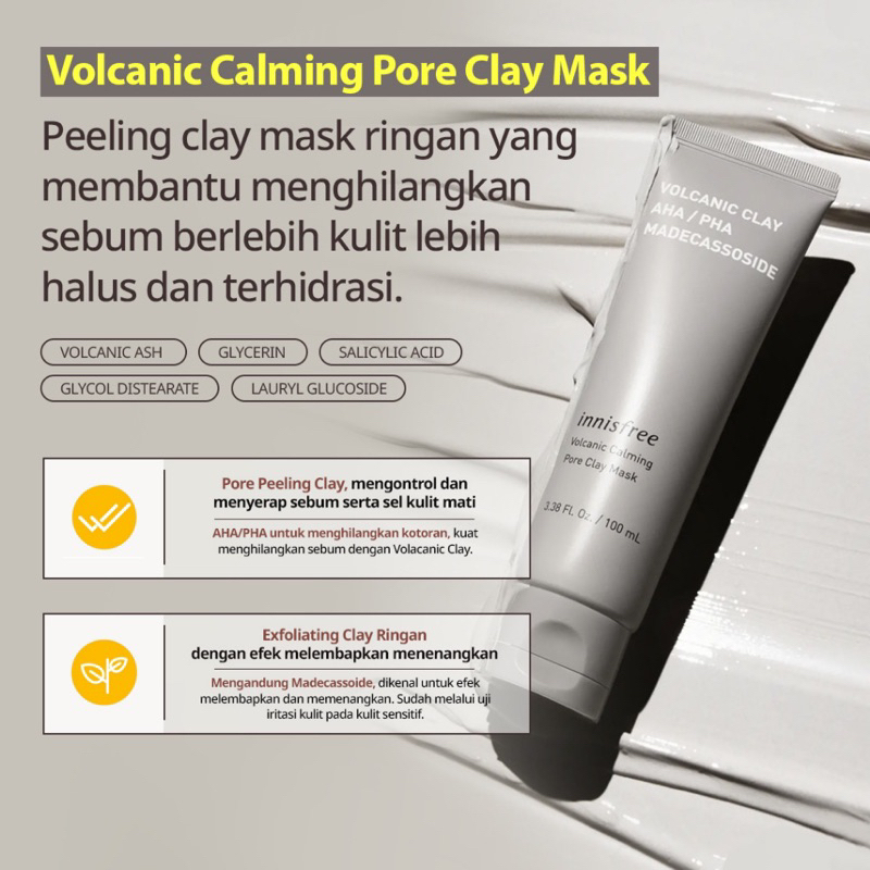 Jual innisfree Volcanic Calming Pore Clay Mask 100ml Masker Komedo No ...