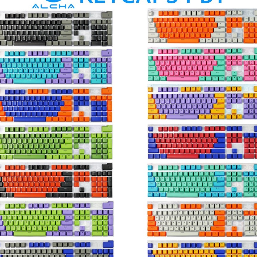 Jual KP8 ALCHA KEYCAPS PBT DOUBLE SHOT CUSTOM MIX 2 WARNA MECHANICAL ...