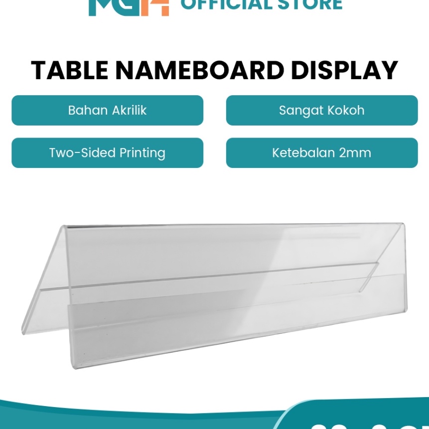 Jual KP8 AKRILIK ACRYLIC DISPLAY PAPAN NAMA MEJA PANITIA SEGITIGA ...