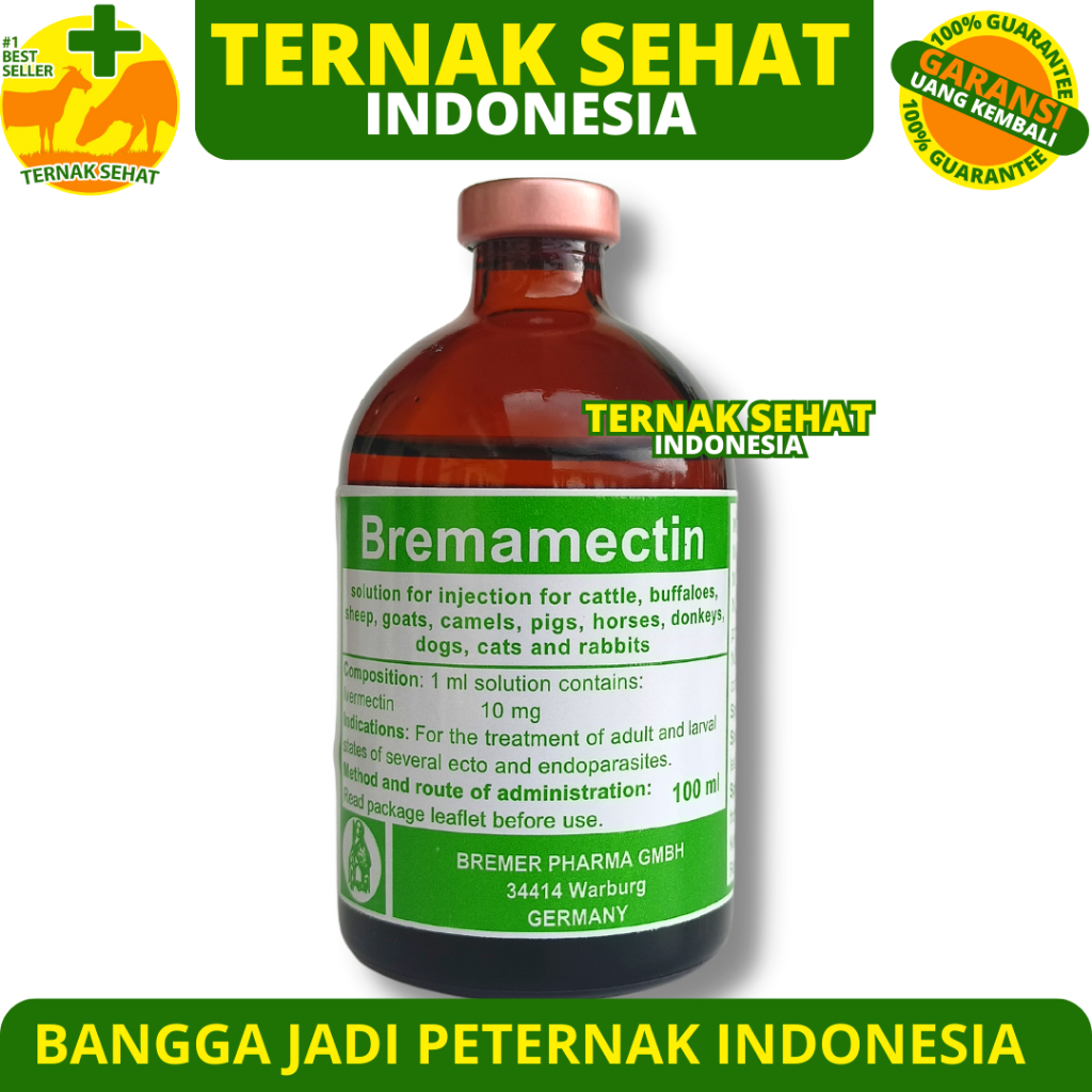 Jual BREMAMECTIN 100 ML - Obat Kutu Scabies Gudik Gatal Pinjal Cacing ...