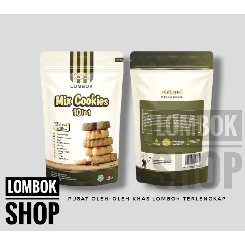 Jual Nutsafir Mix Cookies 10 Rasa Dalam 1 Kemasan Khas Lombok | Shopee ...