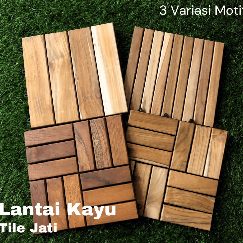 Jual Promotion Lantai Kayu Decking Tile jati kebunkolamteras | Shopee ...