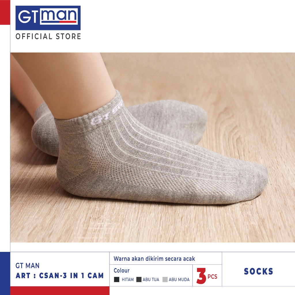 Jual KAOS KAKI GT MAN SPORT ANKLE SOCKS CSAN-3IN1 CAM ( ISI 3 PCS ...
