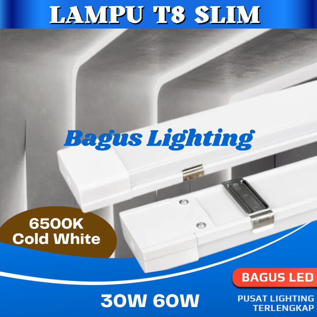 Jual Lampu TL Slim T8 LED Kotak Lampu Tube Light Linear 30W 60W ...