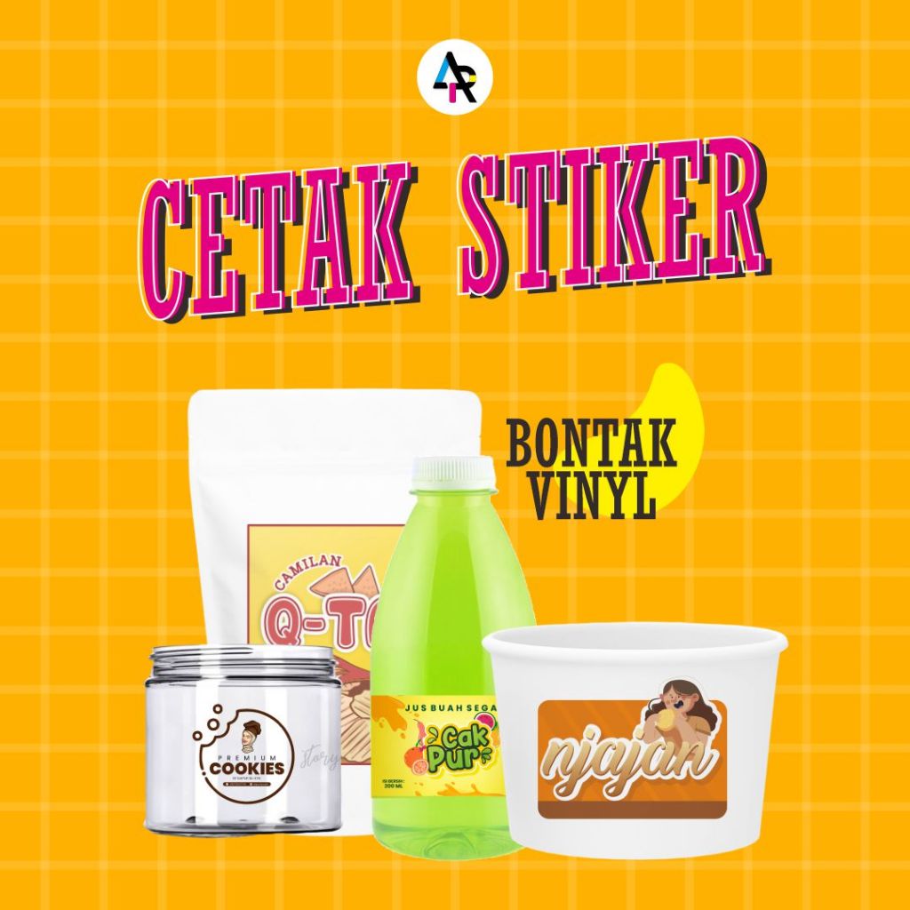 Jual Stiker Bontak Vinyl Label Kemasan Makanan Transparan A3+ Stiker ...