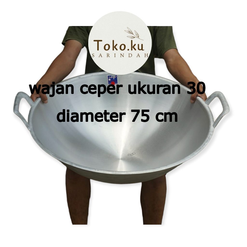 Jual Wajan ceper jumbo Nomor 28-30 muat masak banyak 25kg daging ...