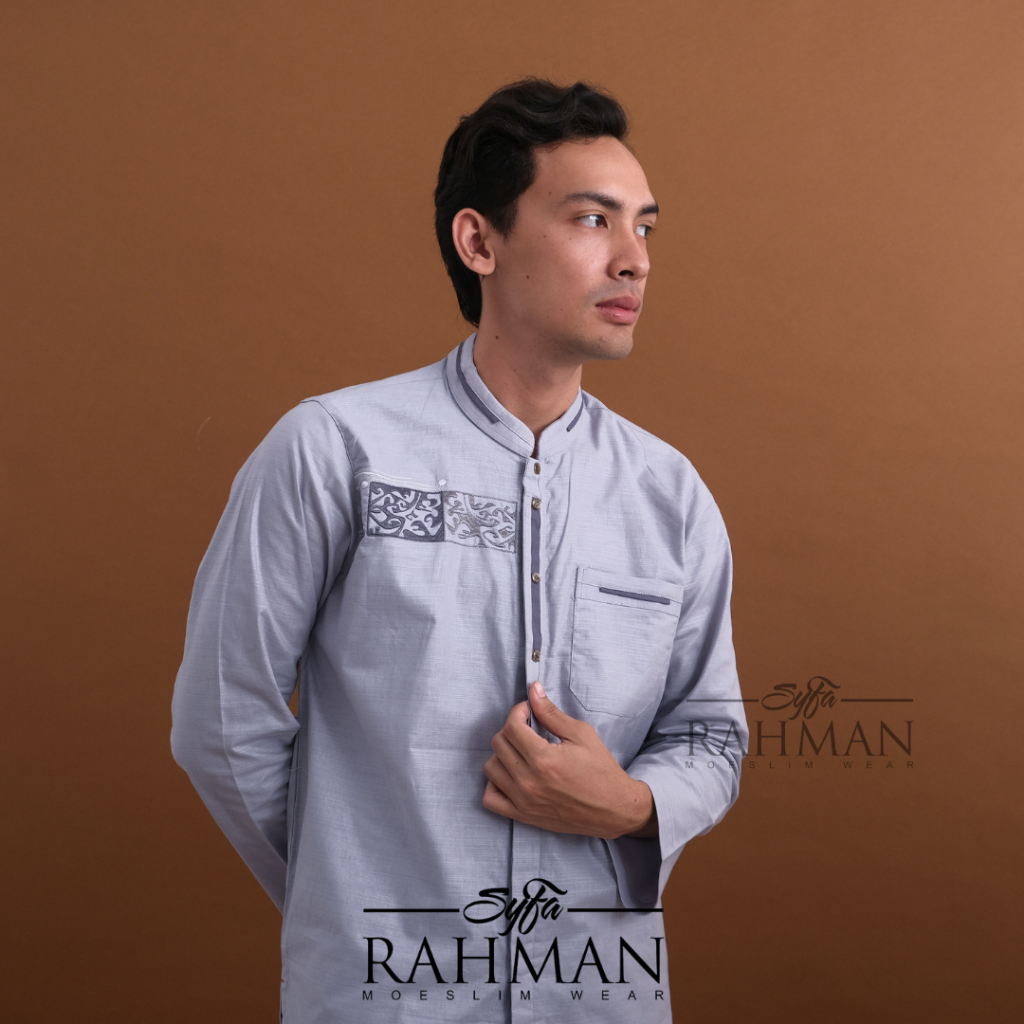 Jual Syfa Rahman - Baju Kemeja Koko Bordir Lengan Panjang Katun Zain ...