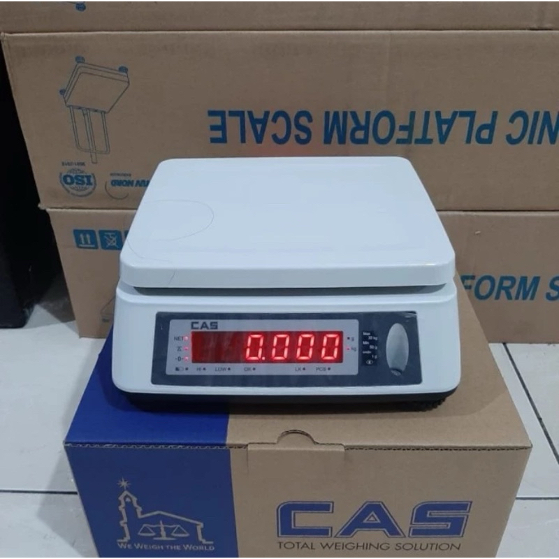 Jual CAS SW II CAP 15kg RED LED double display/ timbangan digital walet 15kg / timbangan digital ...