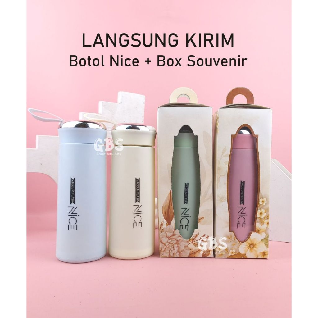 Jual (MINIM 80pcs)BOTOL NICE SOUVENIR / BOTOL MINUM KACA / BOTOL TUMBLR ...