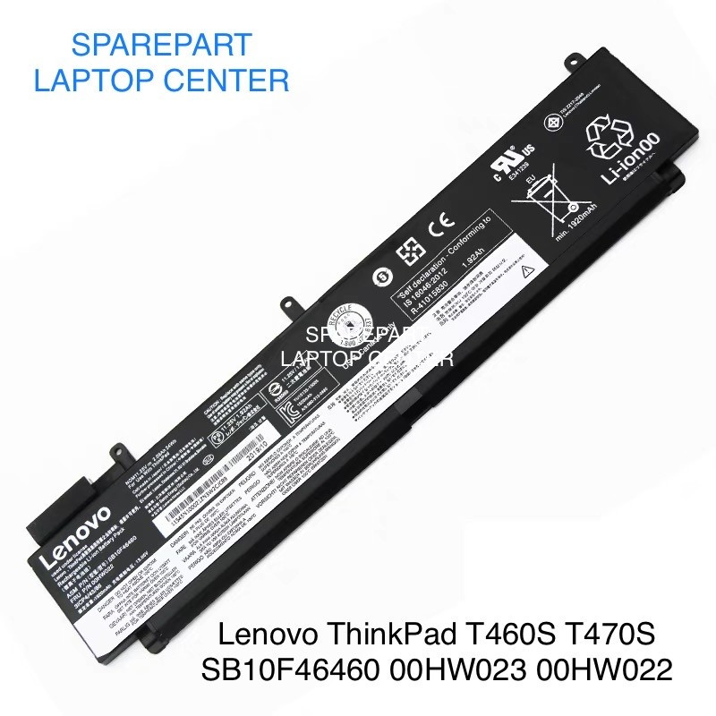 Jual Battery Baterai ThinkPad T460S T470S SB10F46460 00HW023 00HW022 ...