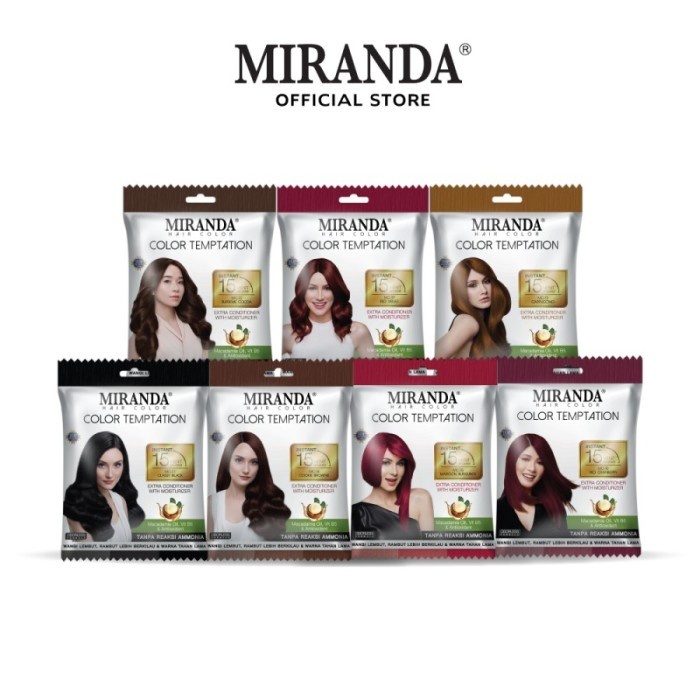 Jual Miranda Hair Color Temptation Series (Cat Pewarna Rambut Sachet ...