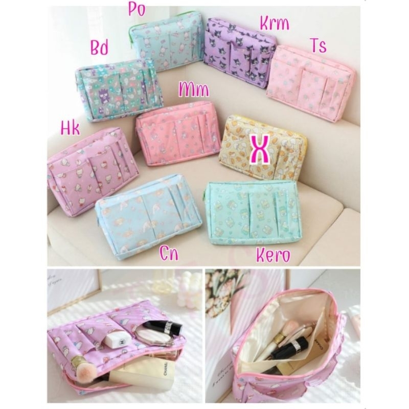 Jual CL Pouch organizer multipurpose Kuromi Cinnamoroll Melody Hello ...