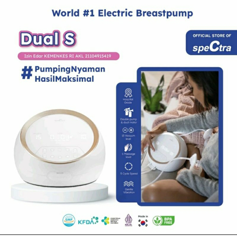 Jual Pompa Asi Electrik Spectra Dual S - Electric Breast Pump Alat ...
