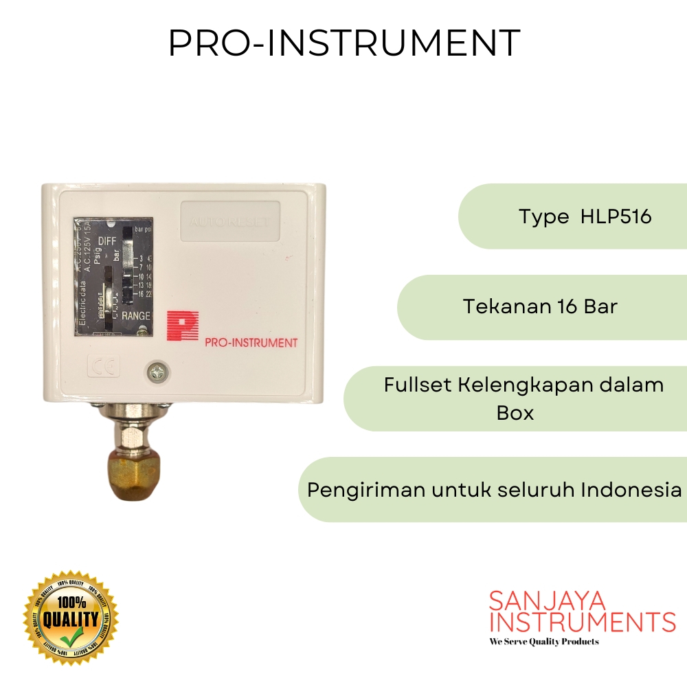 Jual Pressure Switch 16 Bar Pro Instrument / Pressure Control | Shopee ...