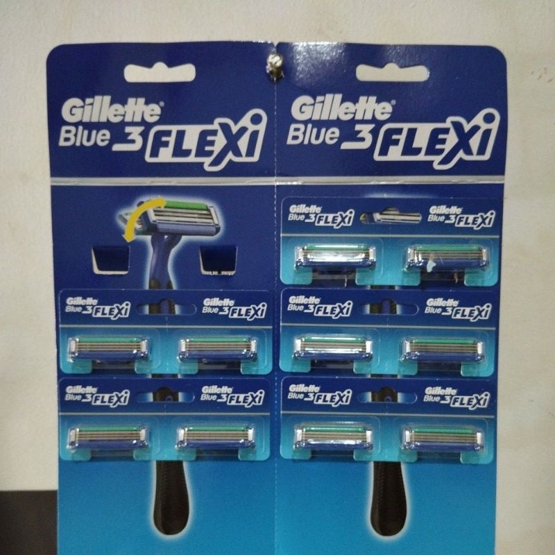 Jual Gillette Blue 3 Flexi pisau cukur tiga mata pisau | Shopee Indonesia