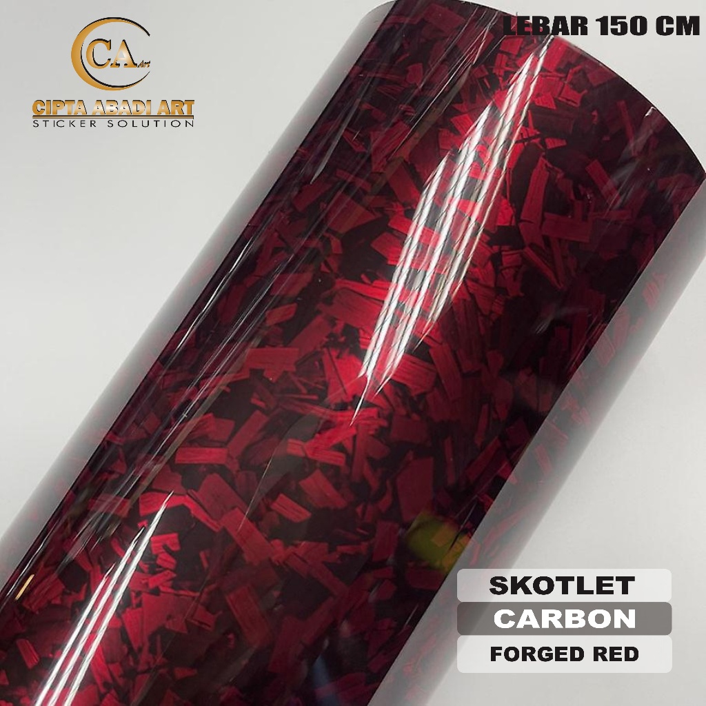 Jual stiker skotlet mobil carbon forged premium sticker karbon black ...