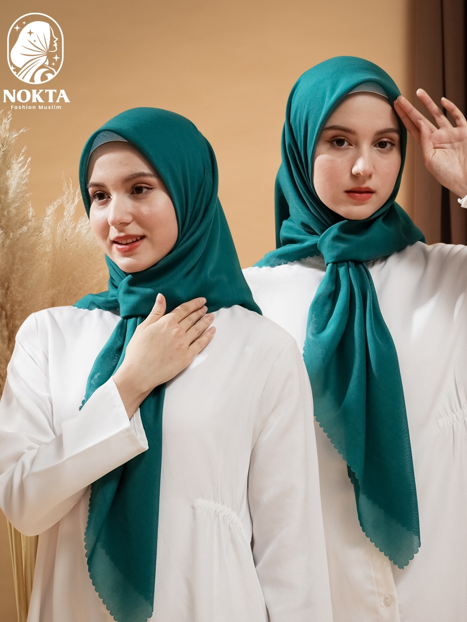 Jual Hijab Premium Segi empat | Arabian Voal Original | Hijab Polos 110x110 | Hijau | Shopee ...