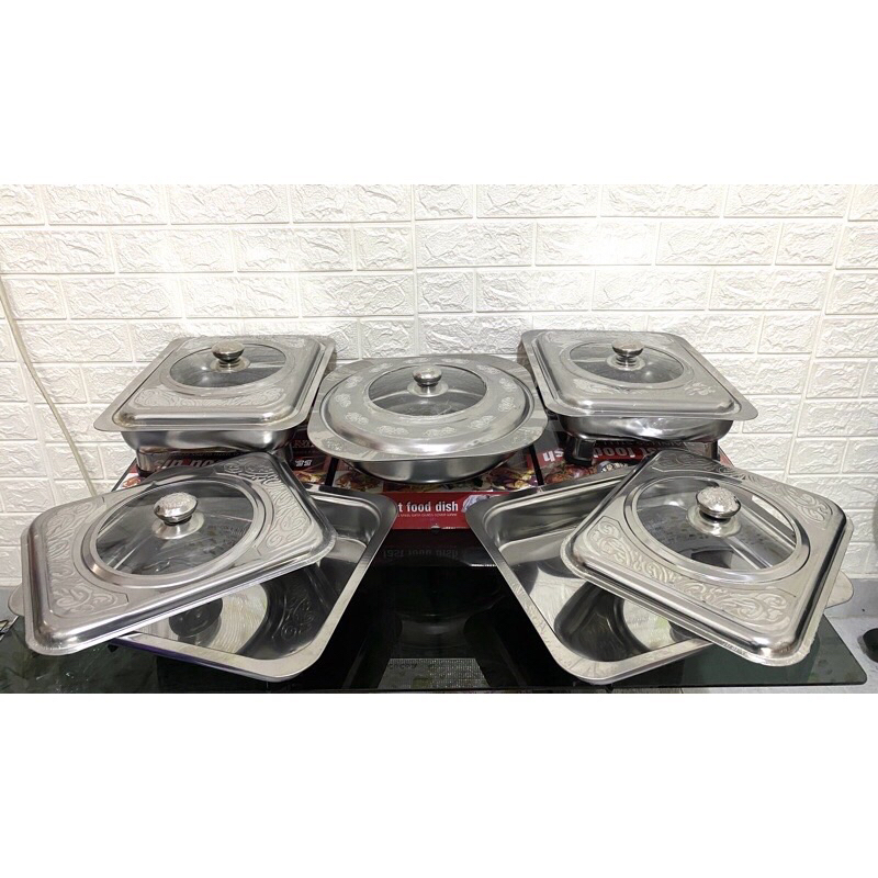 Jual PRASMANAN SET STAINLESS STEEL ISI 5 IN 1 BAHAN TEBAL DENGAN TUTUP ...