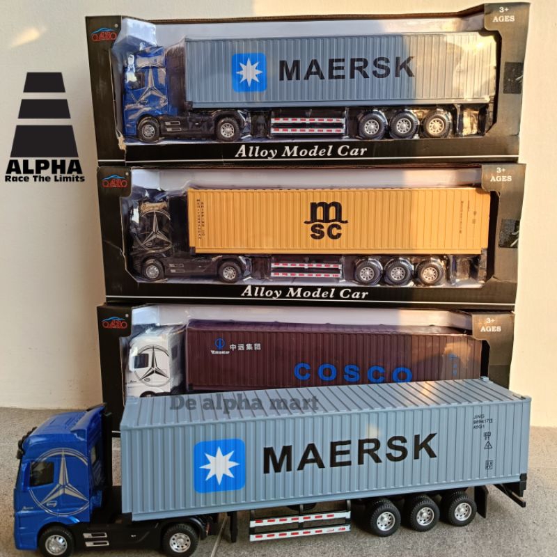 Jual DIECAST CONTAINER MERCEDES ACTROS 1:43 METAL 31CM PREMIUM MINIATUR ...