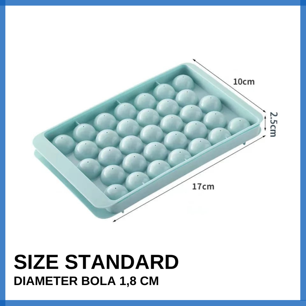 Jual Cetakan Es Batu Bulat 33 Sekat / Slot | Alat Cetak Es Jelly ...