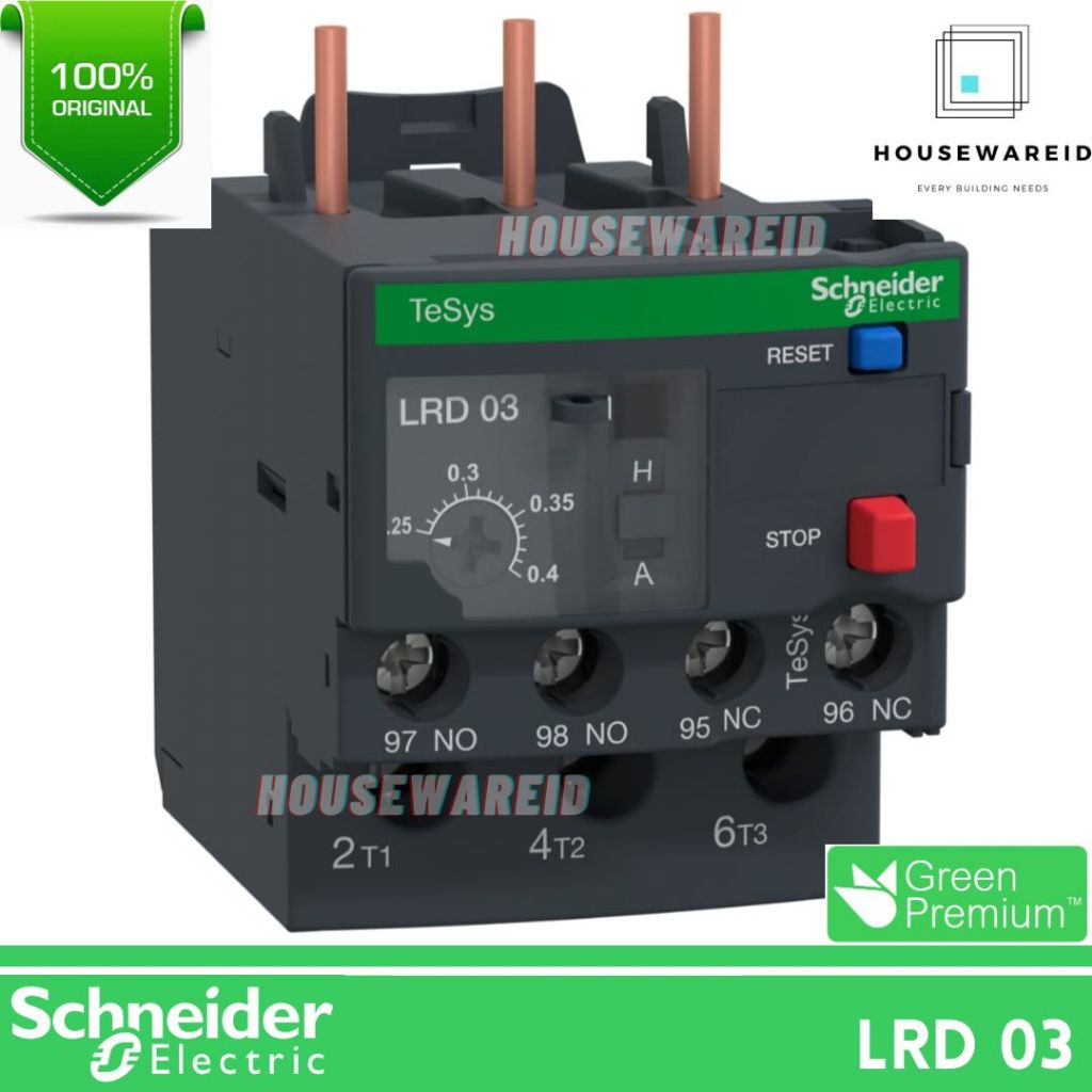 Jual Thermal Overload Relay Schneider LRD03 0.25A-0.40A Original / LRD ...