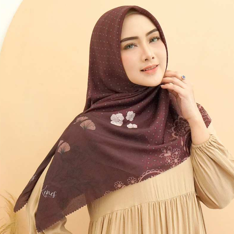 Jual KENES SCARF - [KV8 Merah Maroon] Hijab Kerudung Segiempat Voal ...