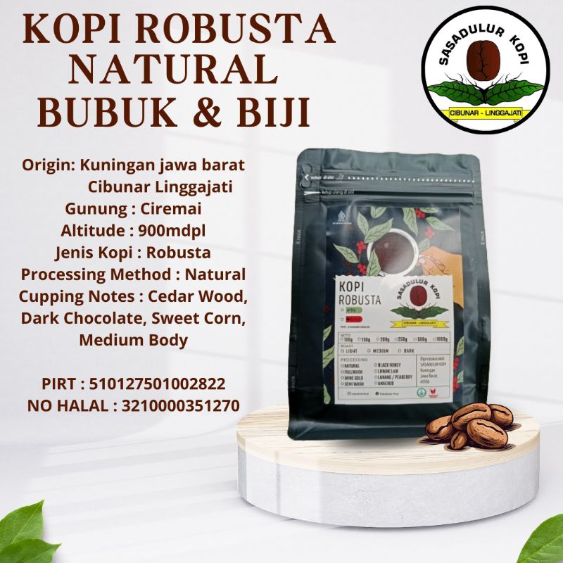 Jual KOPI ROBUSTA NATURAL ROASTBEAN /BUBUK CIBUNAR LINGGAJATI KUNINGAN ...