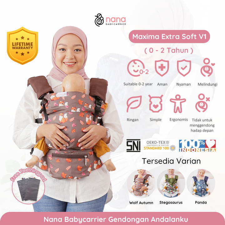Jual Gendongan Bayi Adjustable SSC Nana Babycarrier Maxima Extra Soft ...