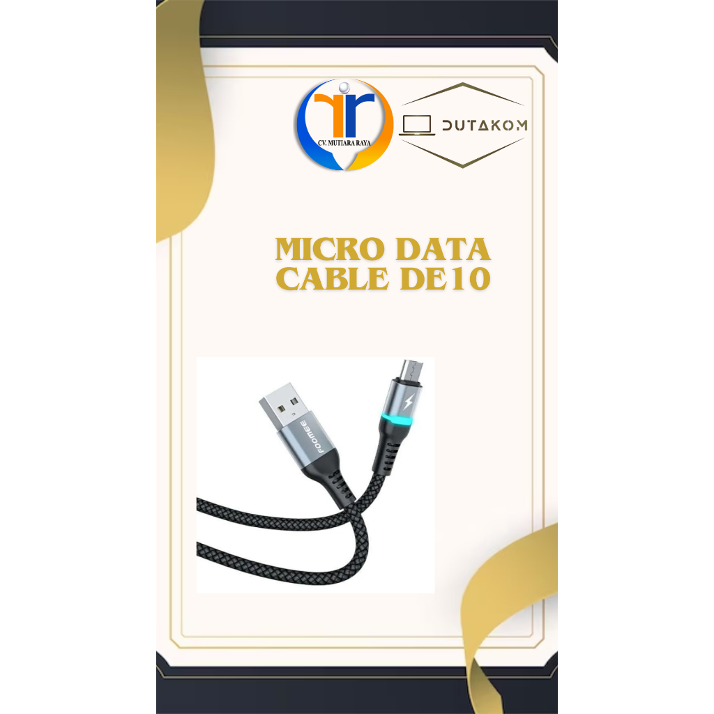 Jual KABEL DATA MICRO DE10 (WARNA BLACK AND BLUE) | Shopee Indonesia