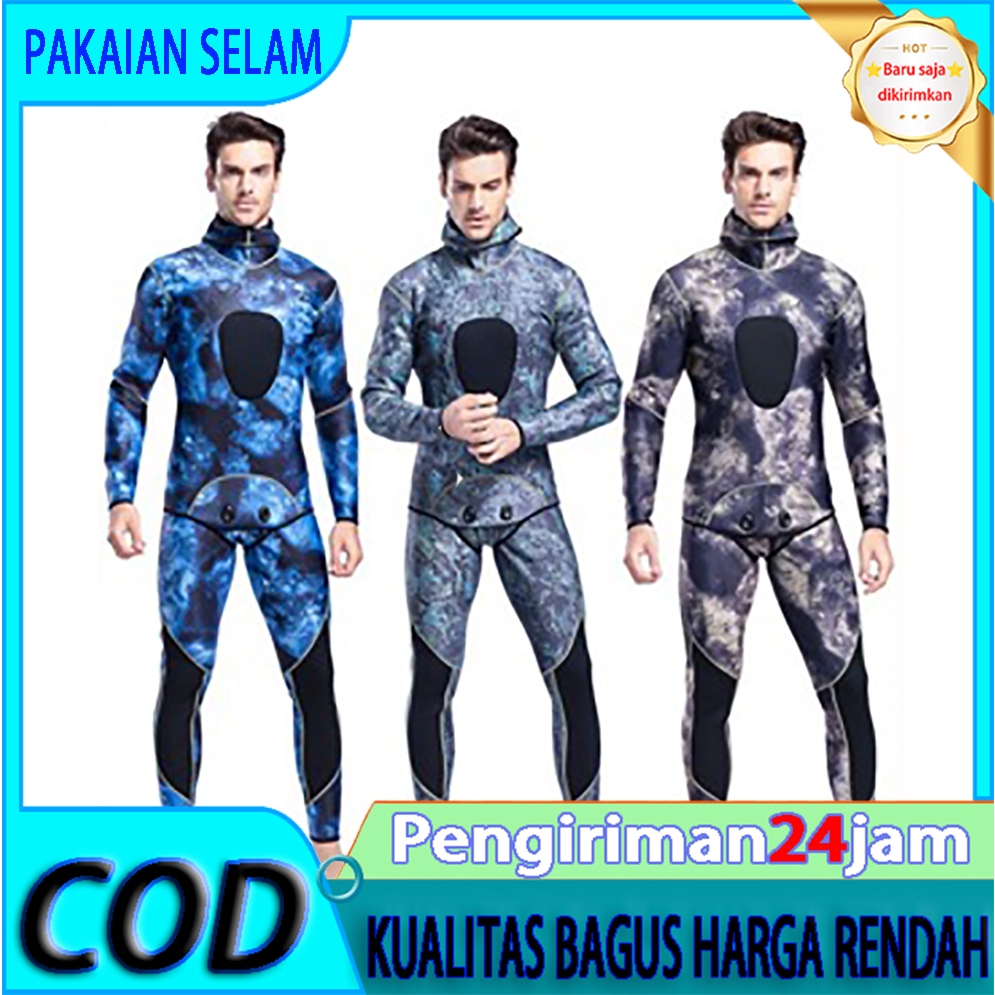 Jual LIFURIOUS 3MM Baju selam memancing dan menyelam berburu berlengan ...