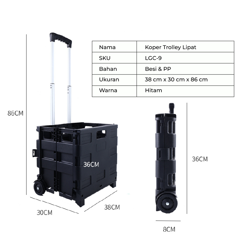 Jual Keranjang Koper Trolley Troli Lipat Keranjang Belanja Tangga Pet ...