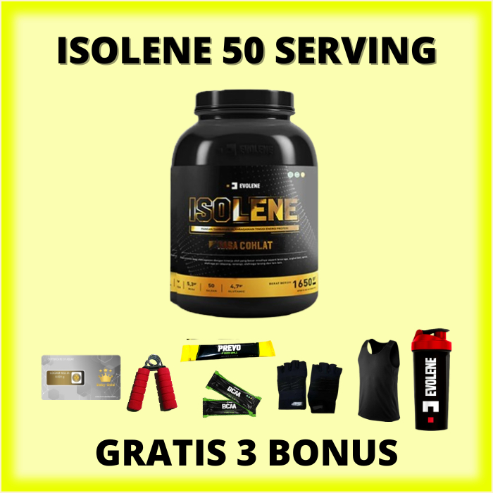 Jual ISOLENE 50 SERVING WHEY ISOLATE PROTEIN HALAL SUSU 1.65 KG BPOM ...
