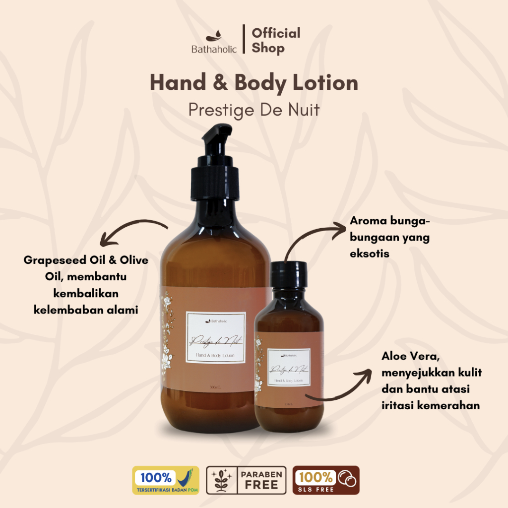Jual Bathaholic - Hand & Body Lotion Prestige de Nuit / Melembapkan ...