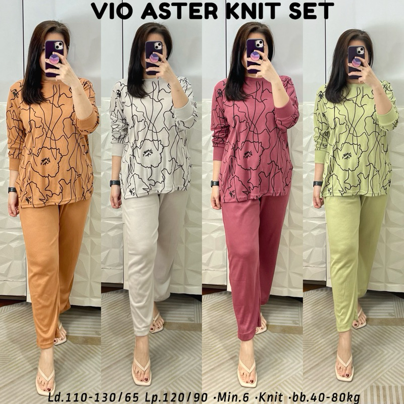 Jual VIO ASTER KNIT SETCEL (Ld.110-130) bb.40-80kg | Shopee Indonesia