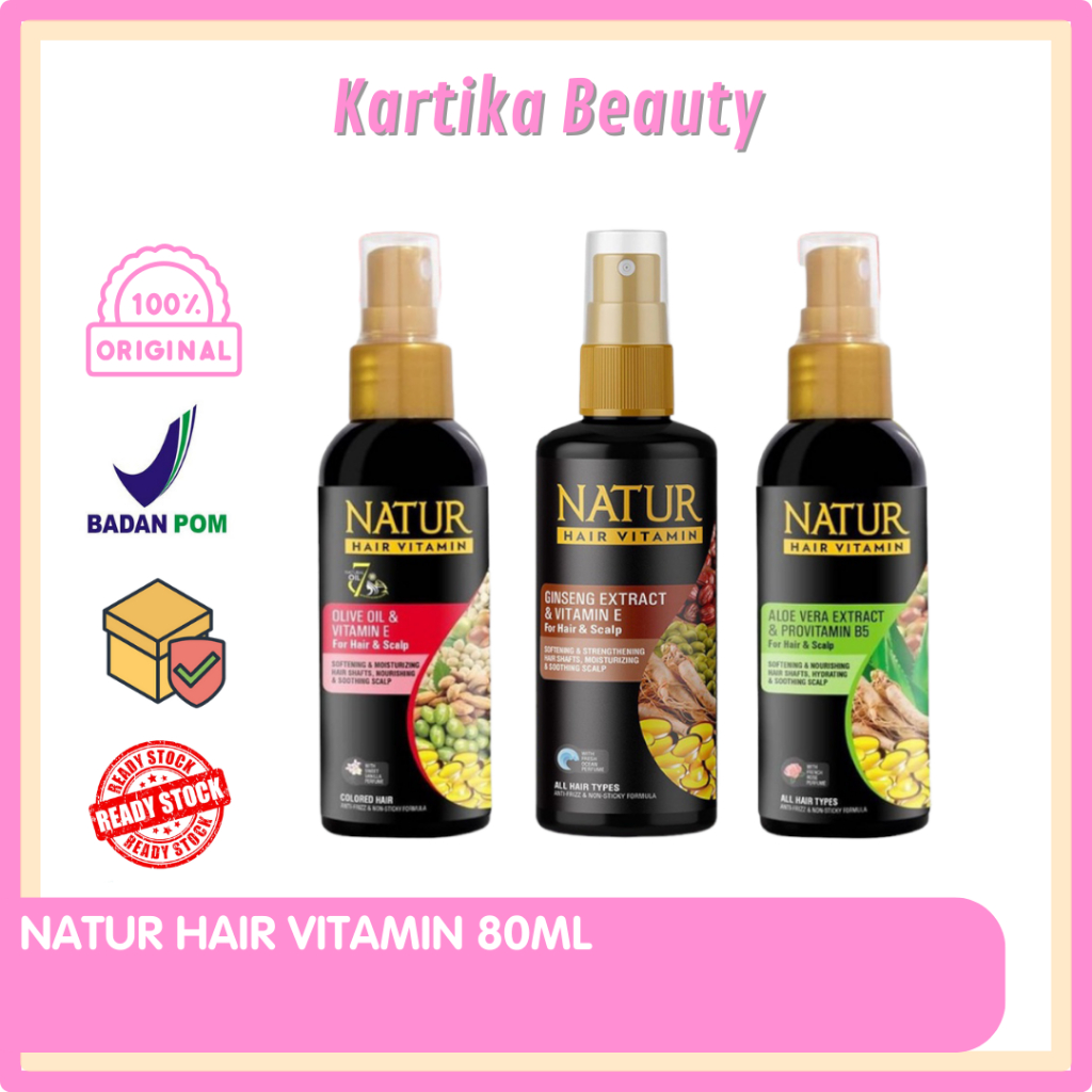 Jual NATUR HAIR VITAMIN 80 ML HAIRCARE VITAMIN SPRAY PERAWATAN RAMBUT ...