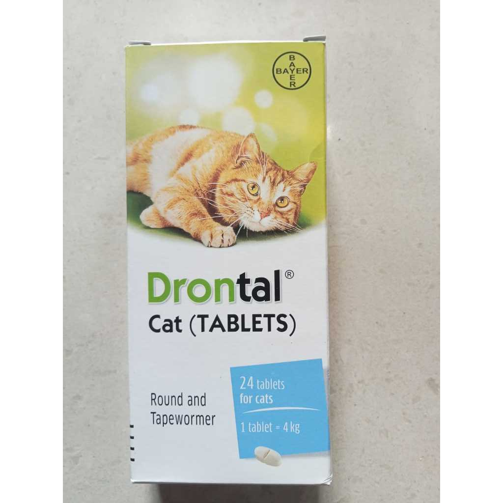 Jual Drontal Cat Obat Cacing Kucing 1 TABLET Obat Drontal Bayer ...